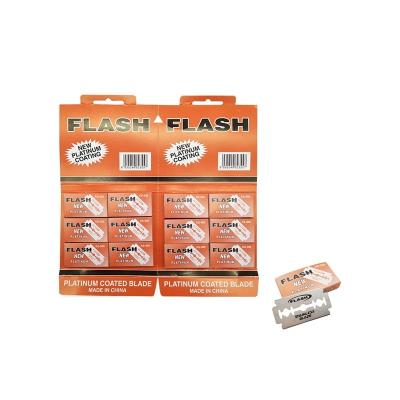 China 100 Pcs Razor Blades Stainless Steel Hairdressing Shaving razor blades Knife Salon Barbers Hair Blades for sale