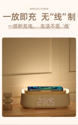 China Modern Digital Clock with Wireless Phone Charger, Stereo Speaker & Night Light for sale