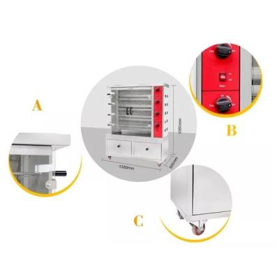 Cina protezione di surriscaldamento di Oven Roasted Chicken Machine With del gas del pollo del girarrosto 30pcs in vendita