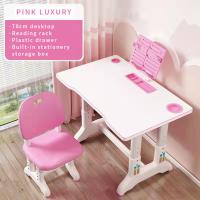 China Ergonomic Children Study Table and Chair Set Height Adjustable 70x44cm for sale