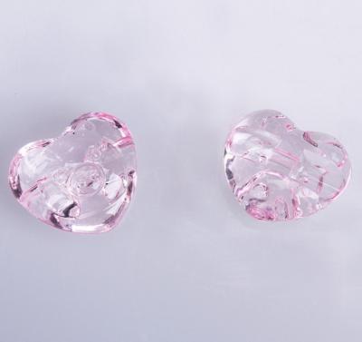 China o acrílico cor-de-rosa da cor ouve o botão dos grânulos dos acessórios da forma DIY à venda