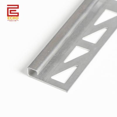 China Stainless Steel Square Tile Trim Wall Edge Tile Trim For External Corners for sale