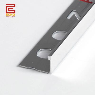 China Jolly Anodized Silver 3 8in Aluminium Tile Trim L Shaped Wall Tile Edge Trim for sale
