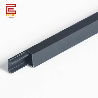 China Quick Install 20mm Aluminum Tile Trim Matte Black Anodized U Channel Metal Edge Trim for sale