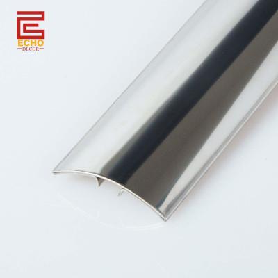 China Durable Stainless Steel Rounded Floor Transition Strips Separator Between Rooms for sale