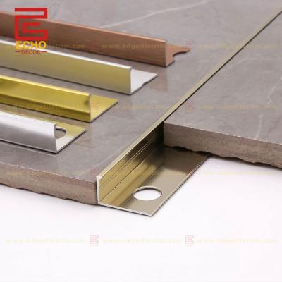 China Glanzende rechte rand Aluminium tegel Trim Smalte tegel Rand 2,5m for sale