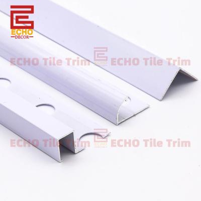 China Aluminium White Edge Tile Trim for External Corners for sale