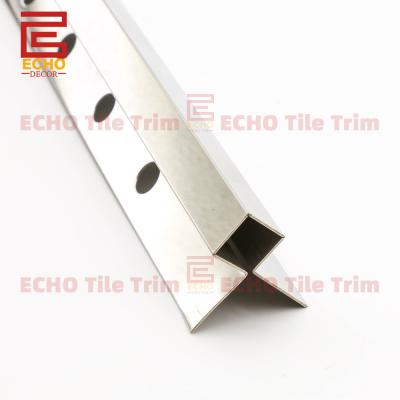 China Mirror Silver Stainless Steel Square Edge Tile Trim for sale