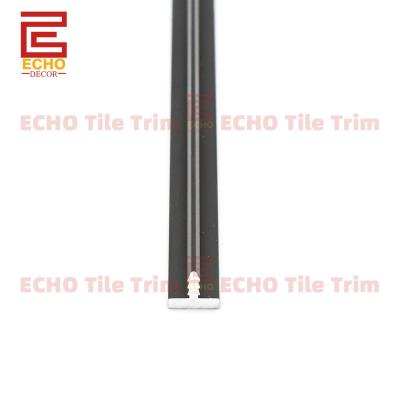 China Metal T Shaped Tile Edging Trim Transition Edge Tile Trim Black for sale