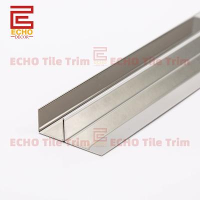 Cina Acciaio inossidabile F-Shaped Tile Trim 9-12mm per pannelli di vetro in vendita