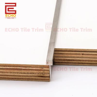 China 304 Brushed Stainless Steel Tile Trim solid T Bar Tile Separator Strip for sale
