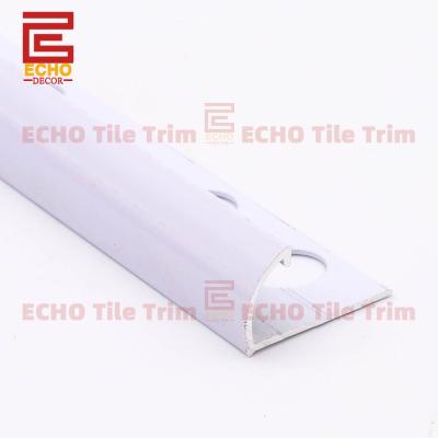 중국 타일을위한 흰색 금속 원형 가장자리 알루미늄 타일 트림 전환 스트립 판매용