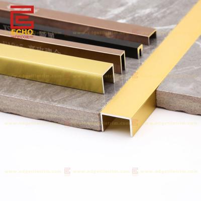 China Customized Cove Shaped U Channel Aluminum Tile Trim Tile Edging Trim for sale