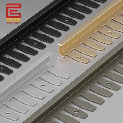 Chine Bandes de bordure de carrelage en aluminium noir mat flexible à vendre