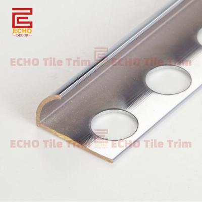 China Decorative Solid Quarter Round Trim 10mm Brass Profile For Tiles for sale