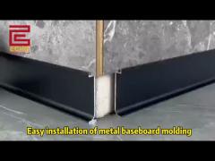 Moderne Aluminium Wall Baseboard Trim Skirting Board Profielen Zwart
