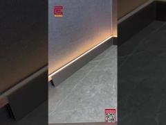 Waterdicht Aluminium Zwart 100mm Skirting Board Profielen Muur