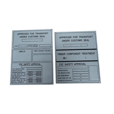 China ISO Shipping Container CSC Plate on Container for sale