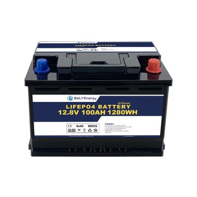 China Bluetooth 12V 100AH LiFePo4 Battery Self Heating For Solar Energy System 100% DOD for sale