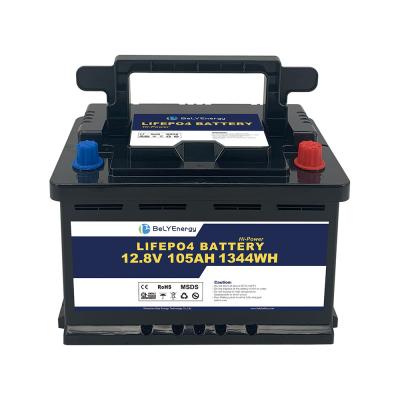 China Bely Energy 12V 105AH Energy Storage Battery For Yacht 100% DOD Solar Use for sale