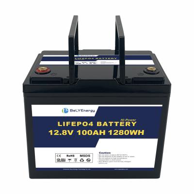 China Bely Energy Rechargeable 12V 100AH LiFePo4 Battery For Communication Station RV for sale