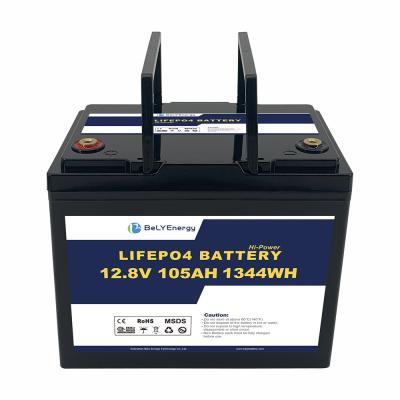 Cina Ricaricabile 105AH 12V LiFePo4 batteria ciclo profondo per sistema di energia solare UPS in vendita