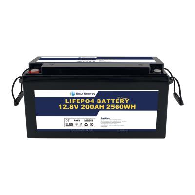 China Bely Energy Tiefzyklus Wiederaufladbare 12V 200AH Lithiumbatterie für Haushaltsgeräte EV Boote zu verkaufen