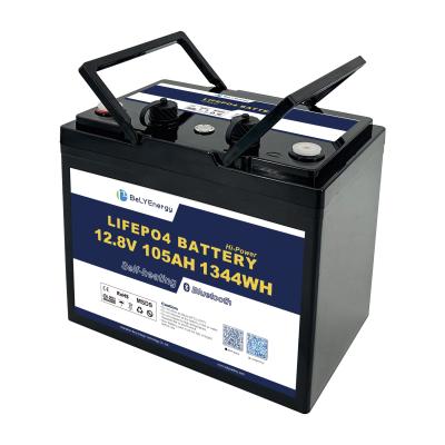 China Solar Energy System 12v 105ah Lifepo4 Battery Customized With CAN RS485 Interface for sale