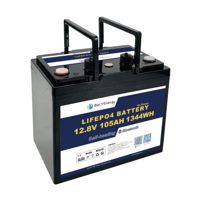 China Solar Energy System 12v 105ah Lifepo4 Battery Customized With CAN RS485 Interface for sale