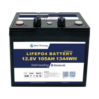 China Solar Energy System 12v 105ah Lifepo4 Battery Customized With CAN RS485 Interface for sale