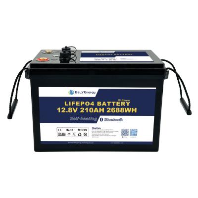 China IP65 12V 210AH Batterie mit CAN/RS485-Schnittstelle für Solarenergiesysteme zu verkaufen