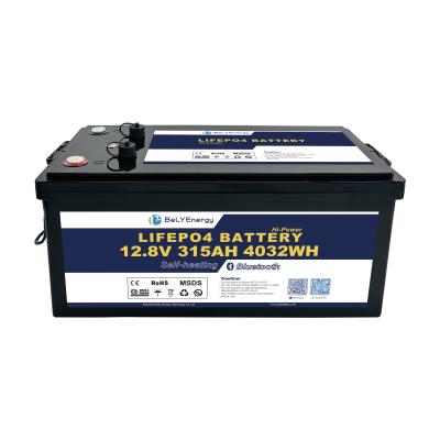 China Customized 315AH 12V LiFePo4 Battery Bluetooth And Self Heating With CAN/RS485 Interface for sale