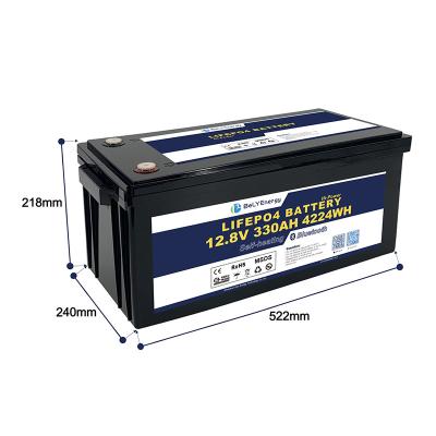 China Batería Lifepo4 de gran capacidad 12V 330AH con Bluetooth y función de autocalentamiento en venta