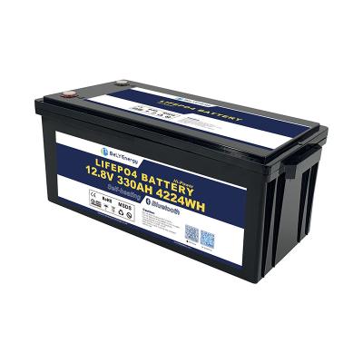 China Batería Lifepo4 de gran capacidad 12V 330AH con Bluetooth y función de autocalentamiento en venta