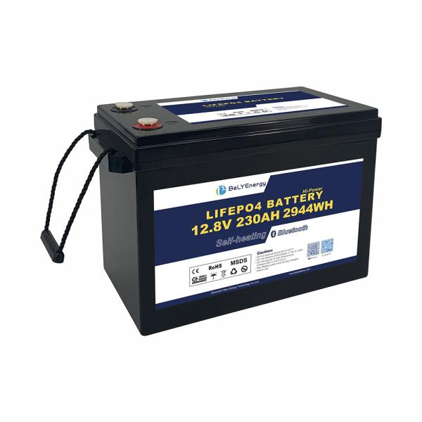 Batteria al litio 12V 230AH RV in cassa ABS e smart BMS con BT/auto riscaldamento/comunicazione integrata