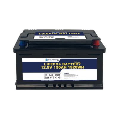 China 12V 150AH LiFePO4 RV Lithium Battery with BMS and H8 DIN Case for sale