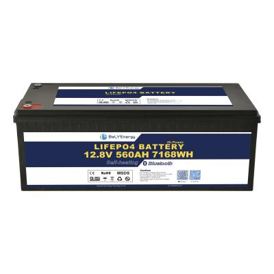 China 12V LiFePo4 Battery 560AH Nominal Capacity Temperature Range 10 to 45 Degrees Celsius Designed for and Power Supply for sale