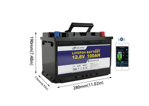 Deep Cycle Bluetooth Lithium Ion Lifepo4 Battery 12v 100ah