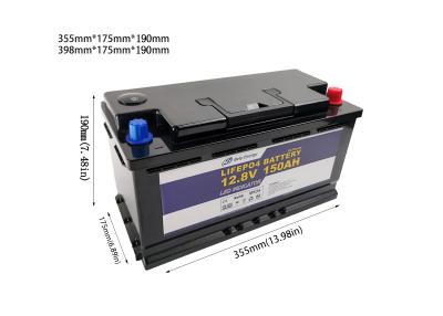 China 1920Wh LiFePo4 Battery 12V 150Ah With LED Lithium Ion Battery For Electric Scooter for sale