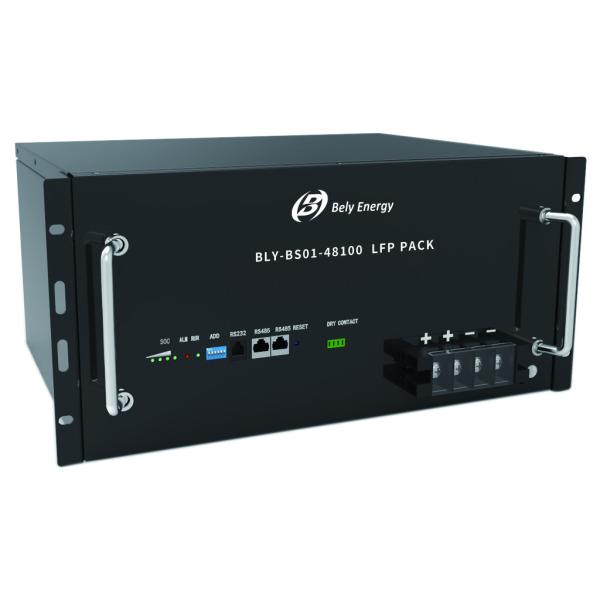 Banco 48V 100Ah de la batería de las telecomunicaciones de la comunicación LiFePO4 de la PODER RS485 con el LCD