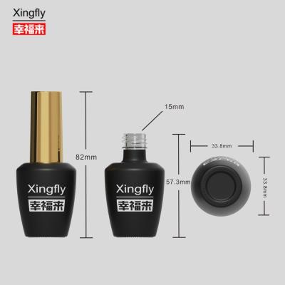 Cina Bottiglia rotonda di lucido per unghie Bottiglia rotonda di lucido per unghie da 16 ml di gel UV bottiglia di vetro per lucido per unghie con tappo e spazzola in vendita
