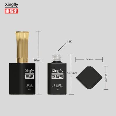 Cina 13ml Gel Polish Bottiglia Quadrata UV Cosmetica Imballaggio Polish Unghie Bottiglia di vetro in vendita
