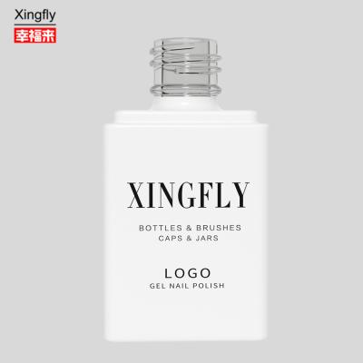 Cina Contenitore per unghie in gel quadrato da 17 ml con verniciatura per unghie in gel UV personalizzata bottiglia di vetro vuota in vendita
