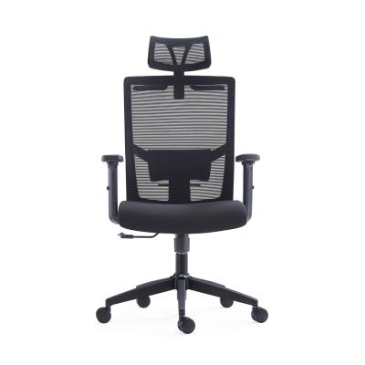 China ODM Black Ergonomic Mesh Swivel Office Chair With Coat Hanger for sale