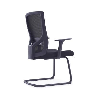 China MID Back Mesh Back Fabric Seat Office Meeting Chair Visitor Chair With Lumbar Support for sale