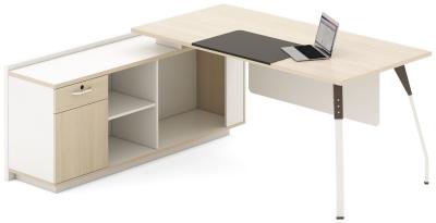 Chine Tableau exécutif d'ordinateur de Desk Ivory White de directeur moderne en bois de mélamine à vendre