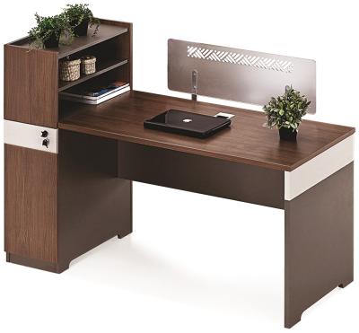 China 1.5 / 1.7M Wooden Office Computer Table E1 Grade MFC With Cabinet for sale