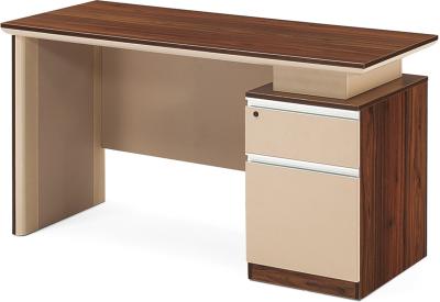 China 0.3MM Veneer Wooden Office Computer Table Home Office Desk 1.4 / 1.6M for sale
