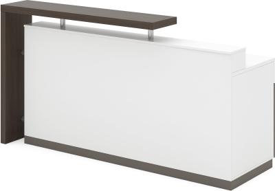 China 1.8M MFC Office Reception Desks Wooden Office Front Reception Desk for sale