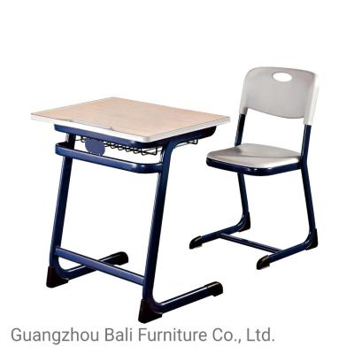 China Metal Frame Classroom Tables And Chairs Wood Preschool Desk And Chair for sale